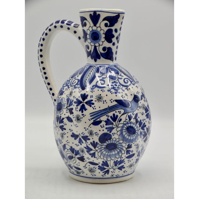 Blue & White Delft Wine Jug | Chairish