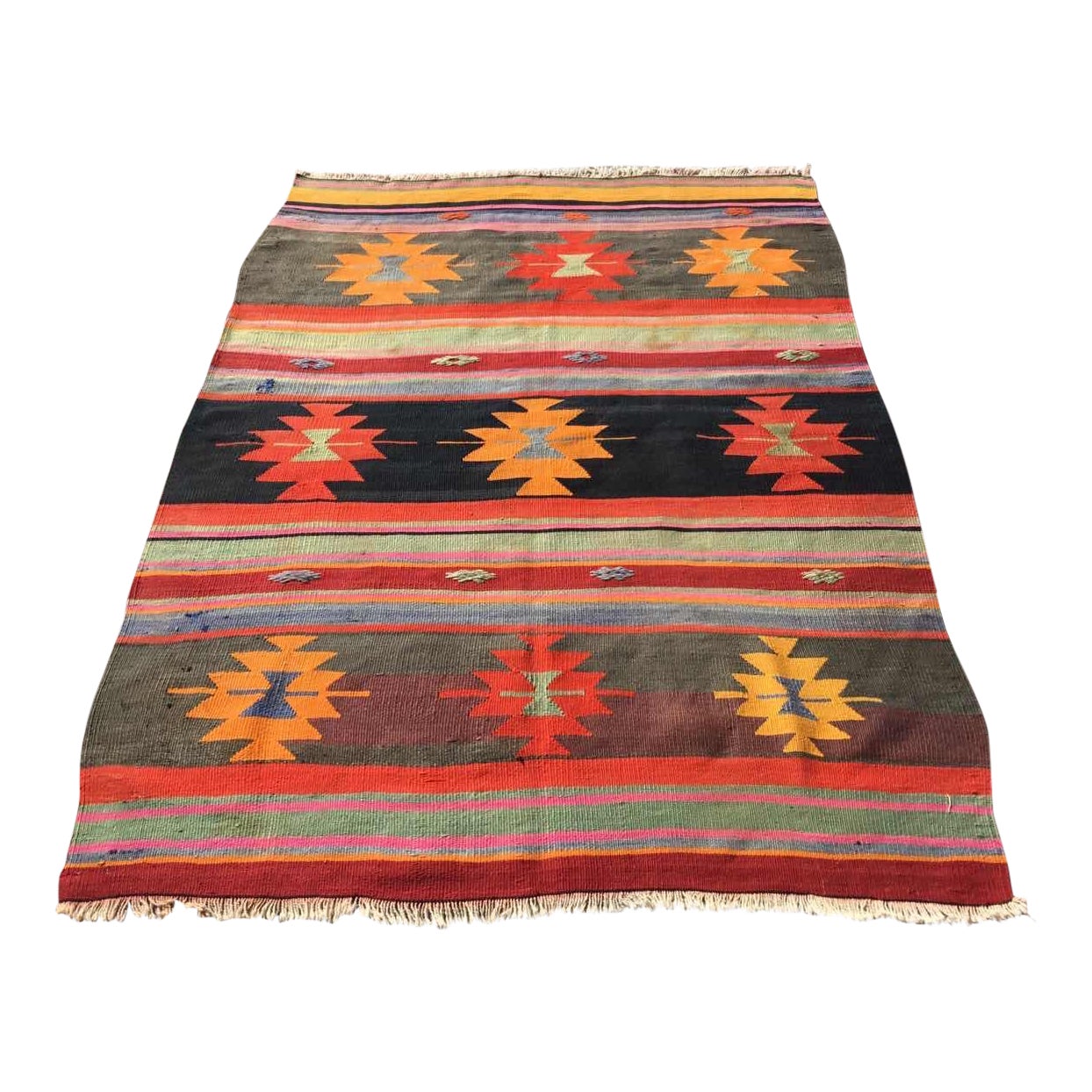 Vintage Turkish Kilim Rug Inactive on Etsy X | Chairish