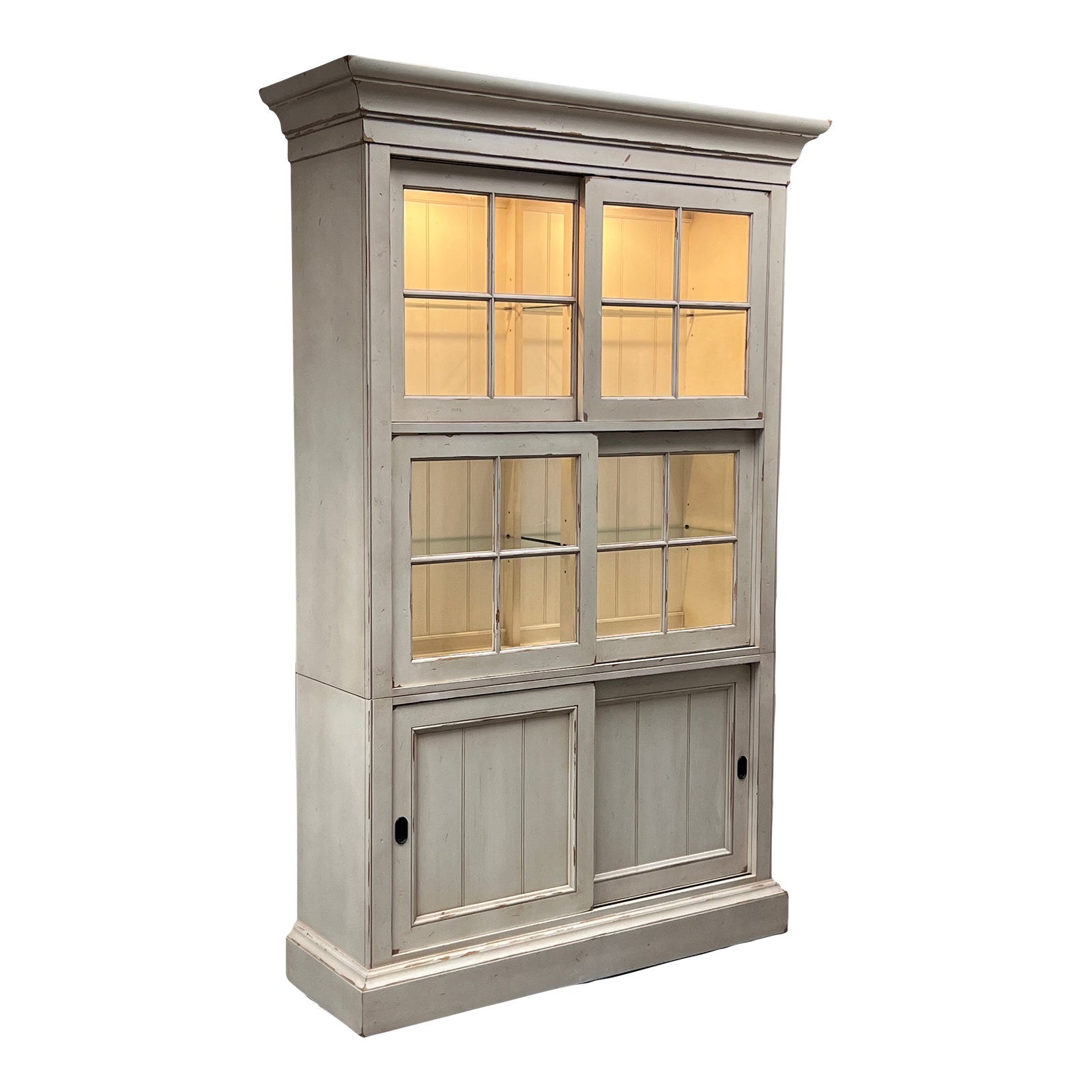 Ethan Allen New Country Webber Two Piece Dining Room Hutch | Chairish