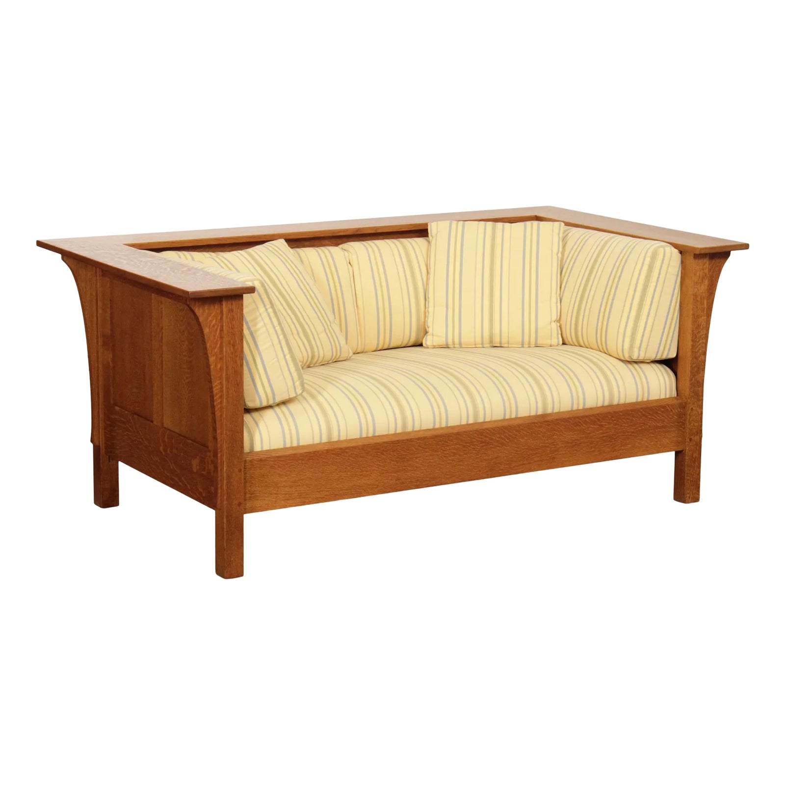 Stickley Mission Collection Oak Prairie Loveseat Sofa | Chairish