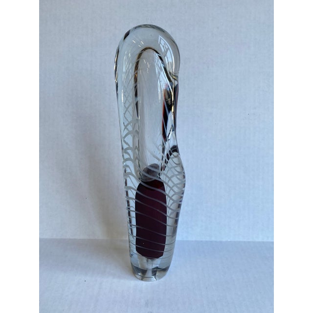 Art Glass Sculpture Vase by Adam Jablonski, Signed, 1990 | Chairish