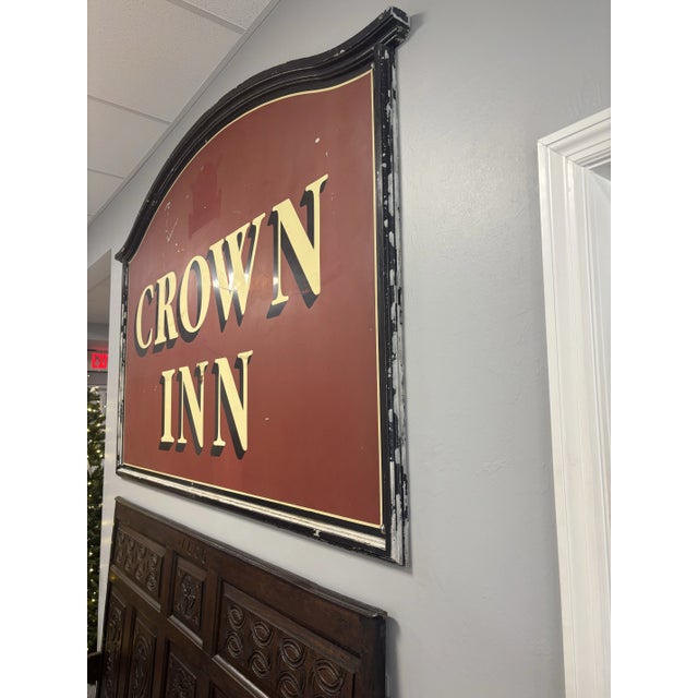 Vintage Crown Inn Pub Sign | Chairish