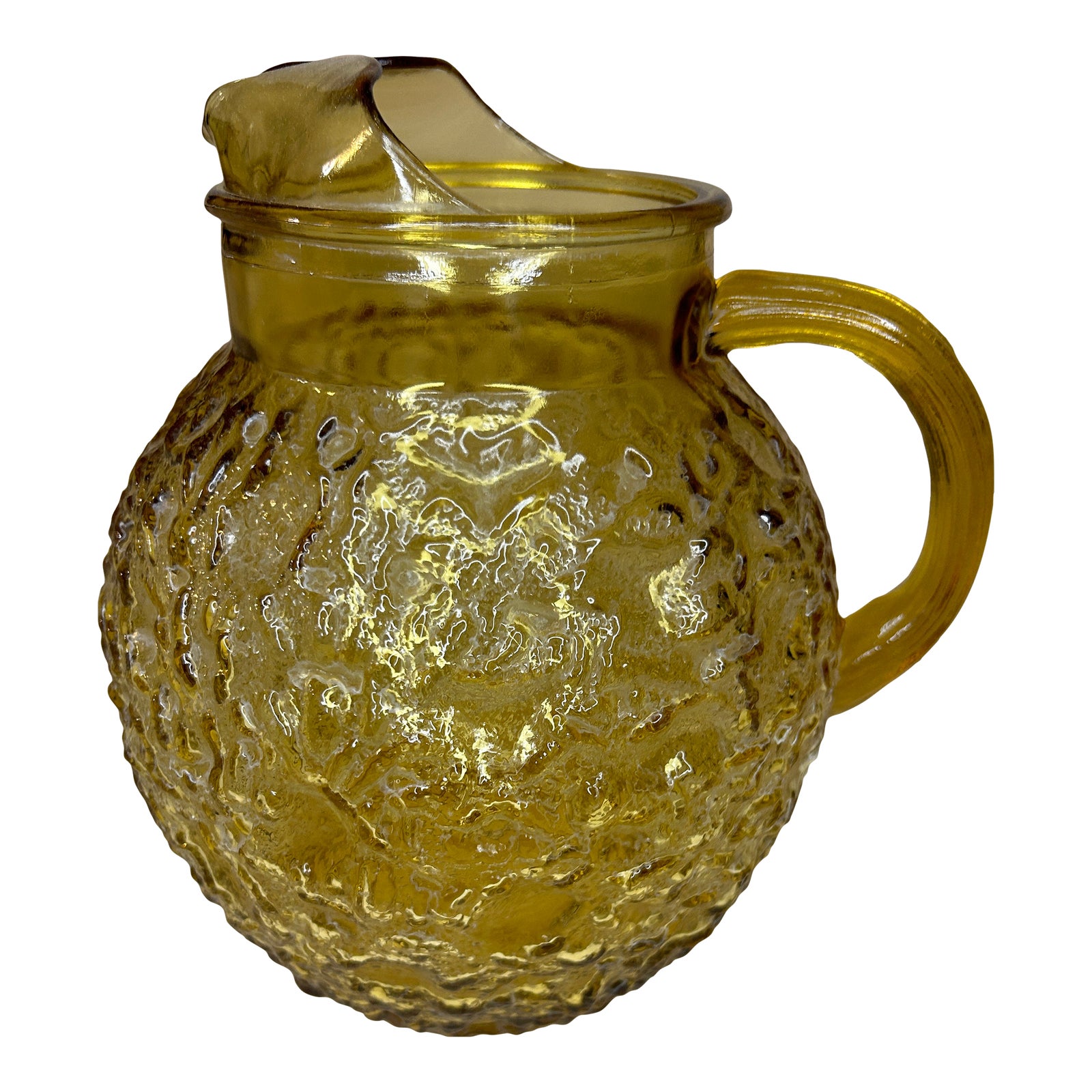 Mid-Century Modern Vintage 1960s FireKing Anchor Hocking Amber Honey ...