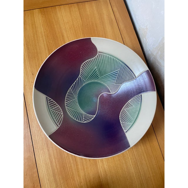 1990s Wayne Bates Postmodern Studio Pottery Bowl | Chairish