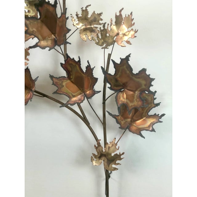 1971 Copper Maple Leaf Sculpture by C Jere | Chairish