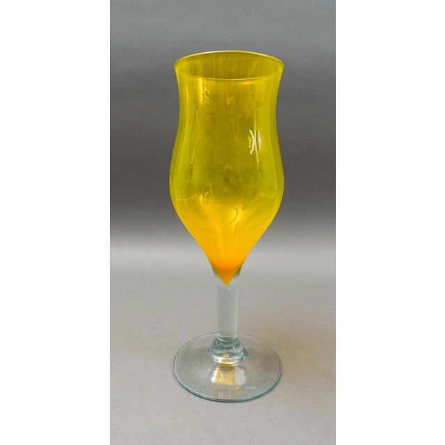 Mid 20th Century Blenko Mid-Century Modern Jonquil Yellow Giant Hand ...