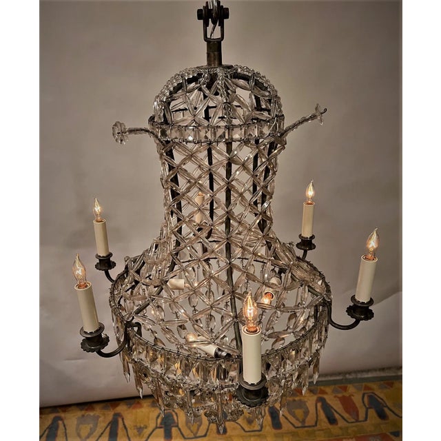 Neo-Classic Style Crystal 9-Light Chandelier, Italy, Circa:1905 | Chairish