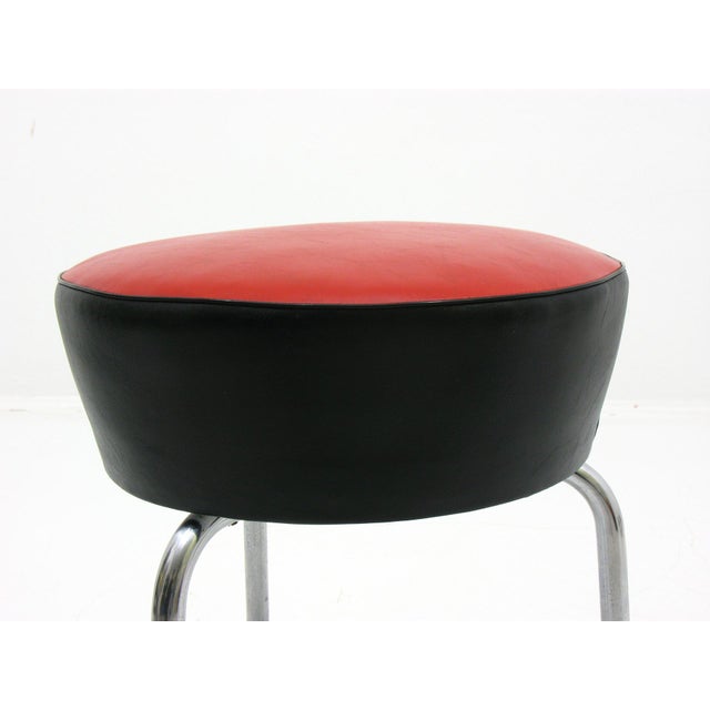 Mid-Century German Bauhaus Tubular Steel Stool from Mauser Werke | Chairish