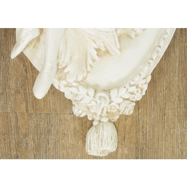 Renaissance Style Carved White Painted Wall Plaques - a Pair | Chairish