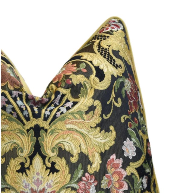 Designer Italian Baroque Floral Botanical Feather/Down Pillow 24 ...