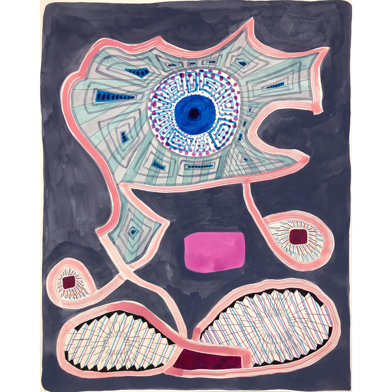 2021 “Untitled (Ppr 363)” Contemporary Abstract Colorful Geometric ...