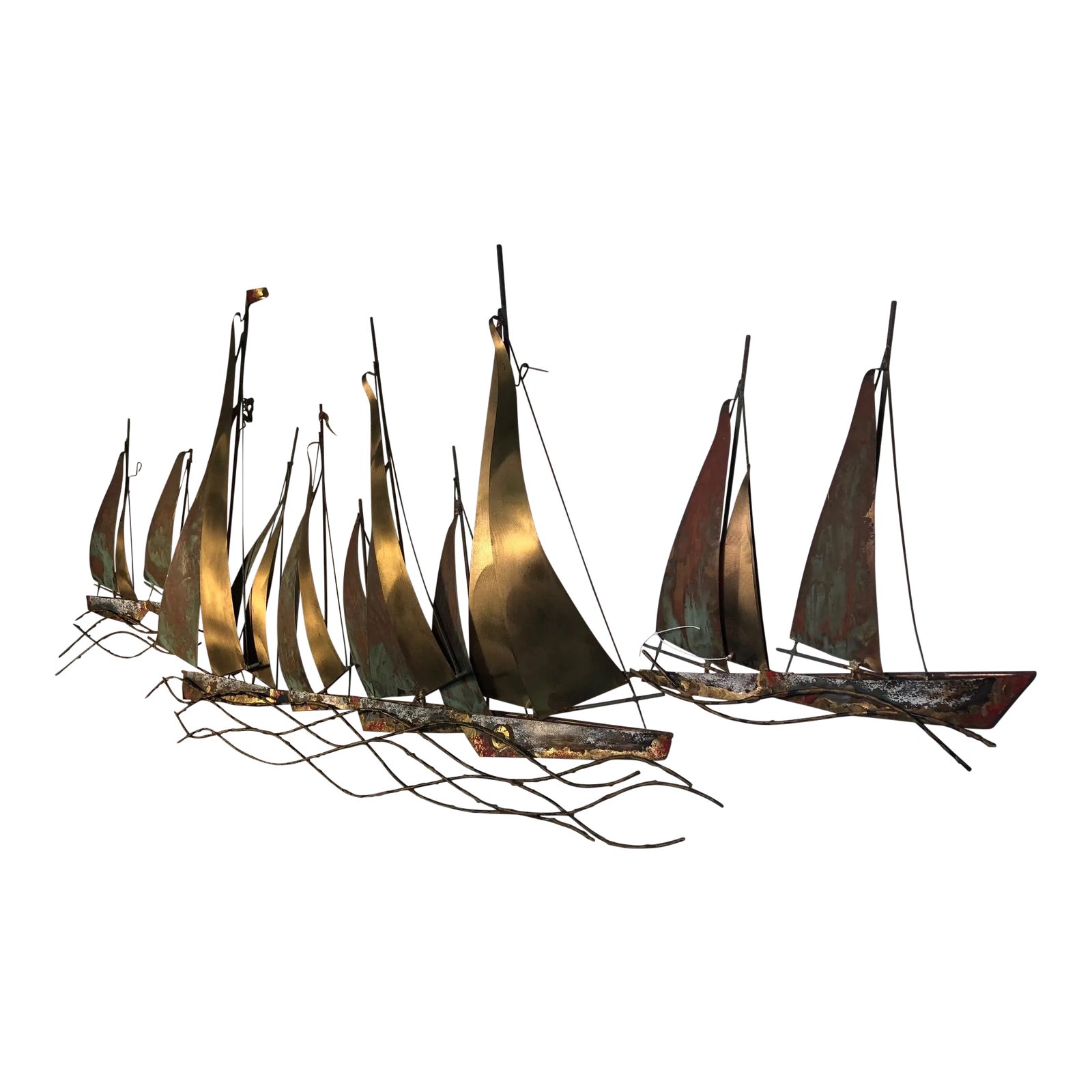 1970s Large Scale Boat Wall Sculpture by Curtis Jere | Chairish