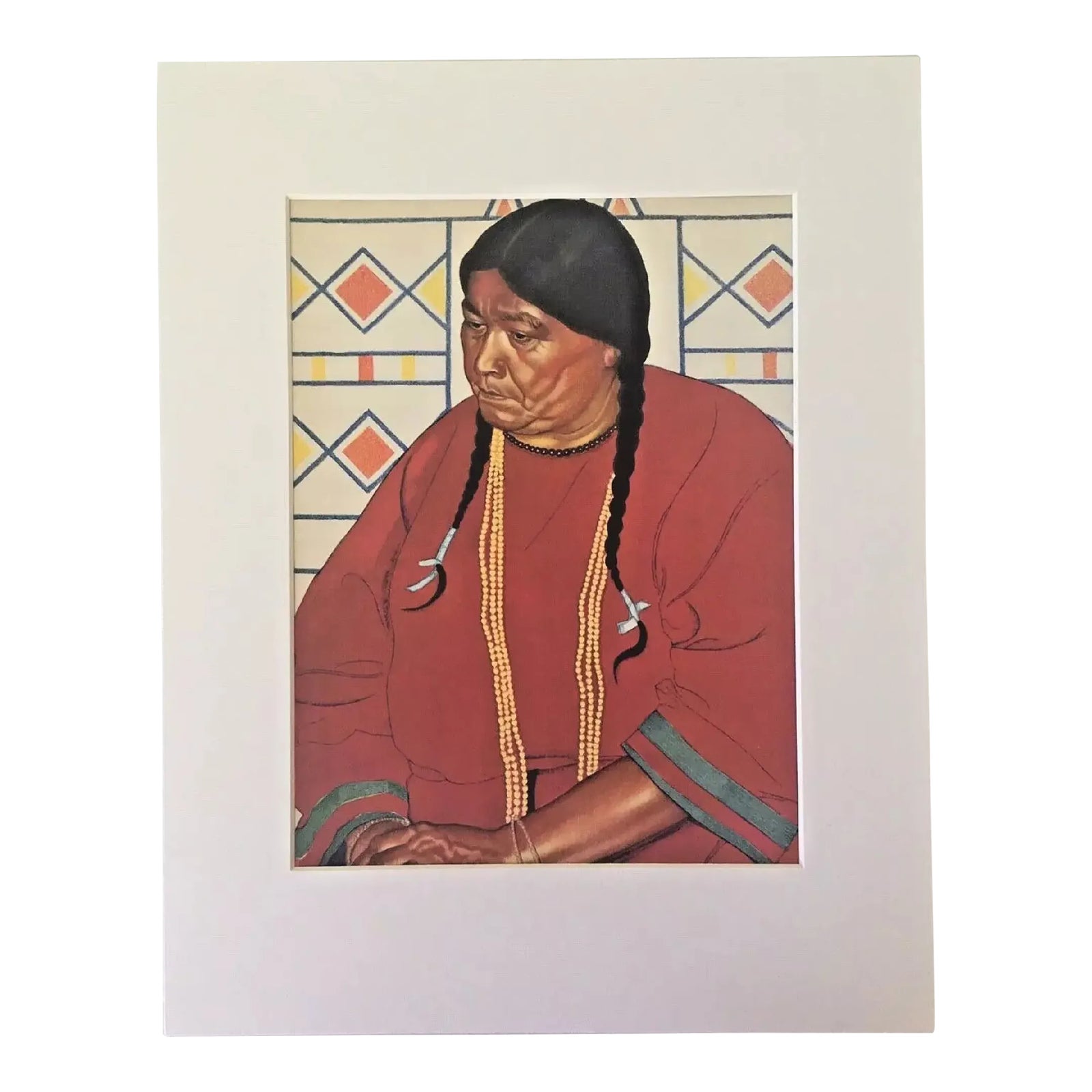 1935 Reiss Native American Indian Portrait, "Scalping Woman" in 11x14 ...