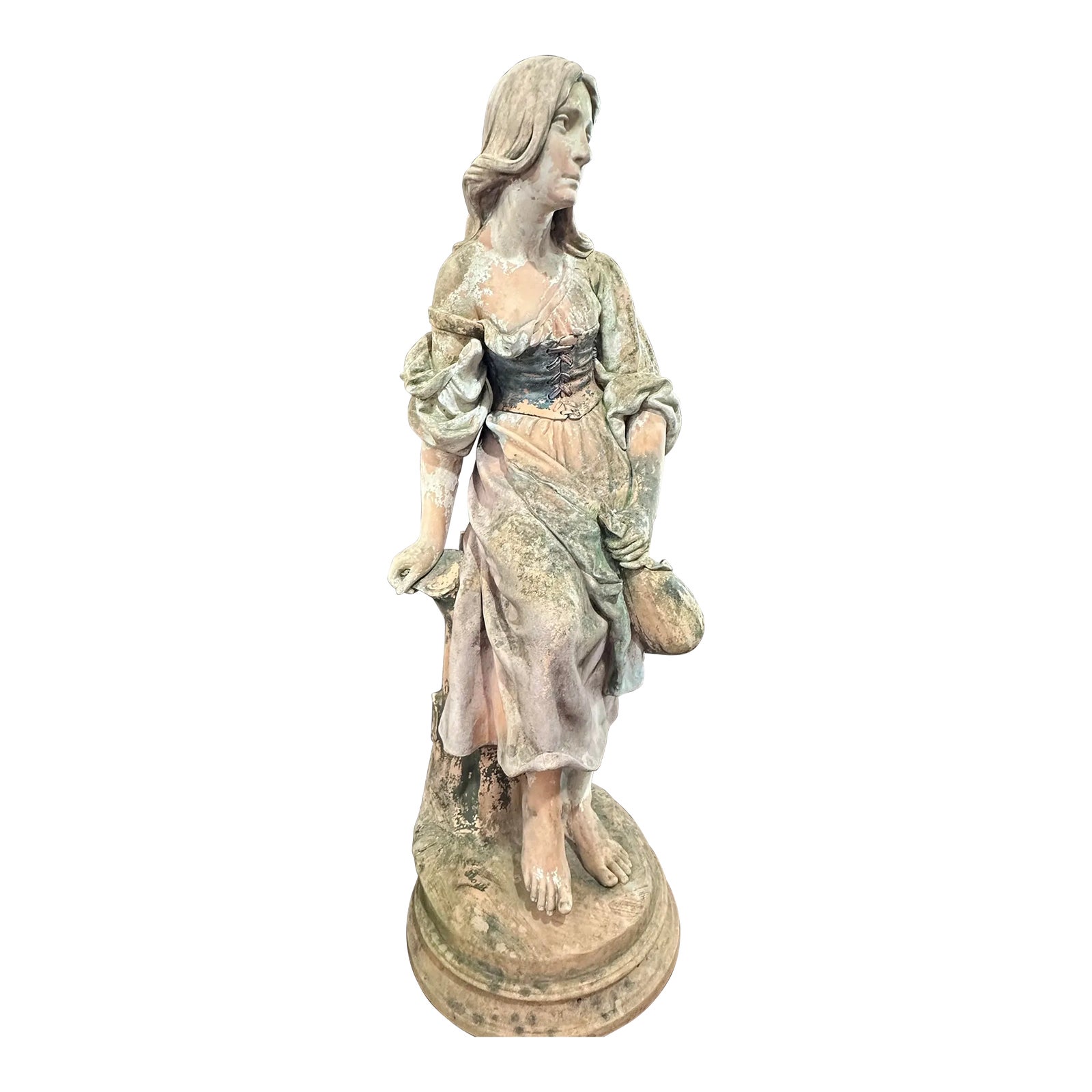 Late 19th Century French Maiden Sculpture | Chairish
