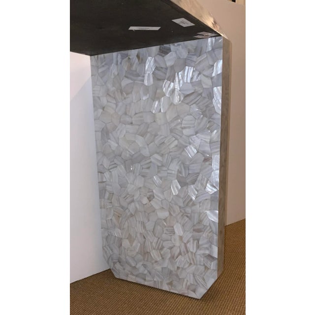 Theodore Alexander Modern Faux Mother of Pearl Diamante Console Table ...