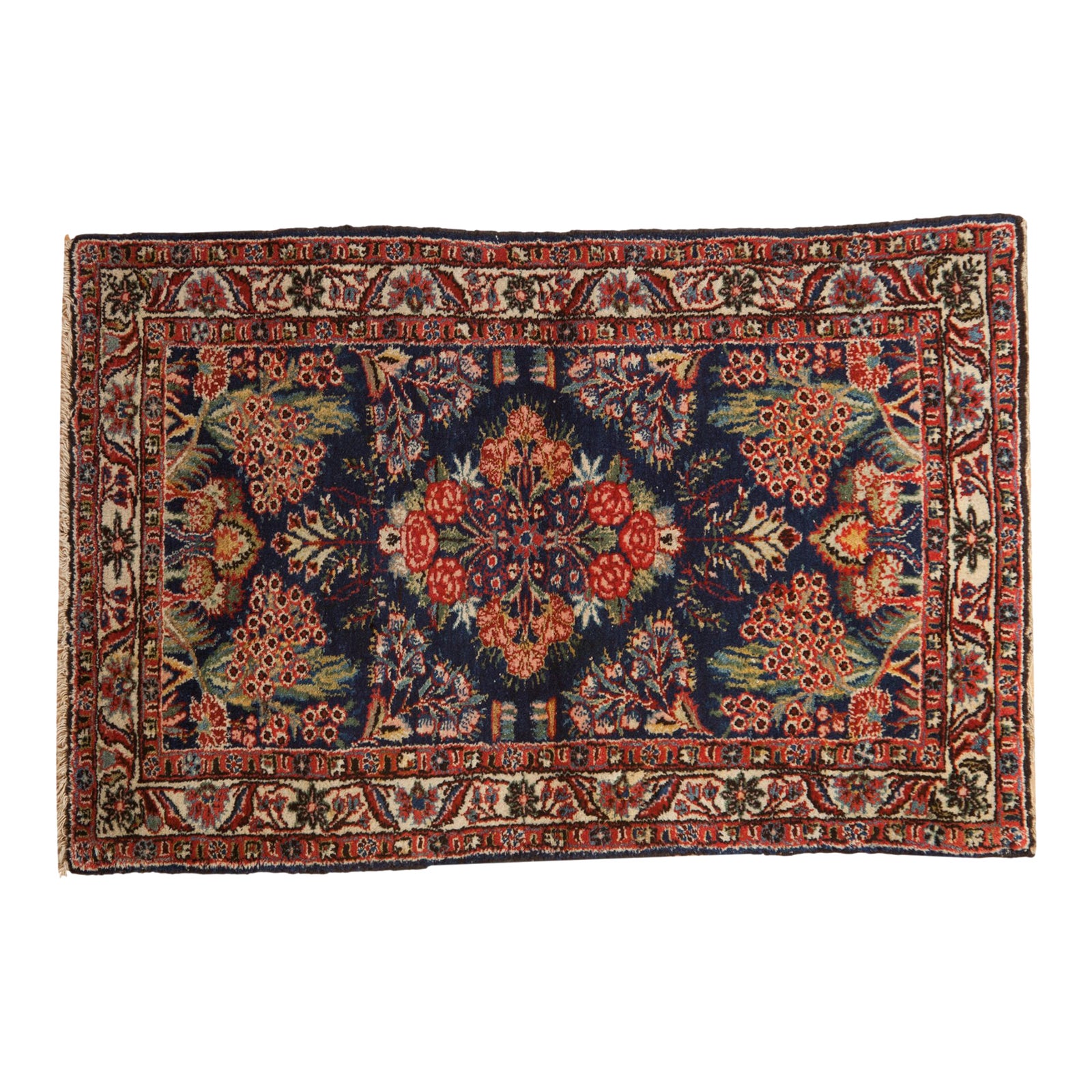 Vintage Fine Qazvin Rug - 2'8" X 4' | Chairish