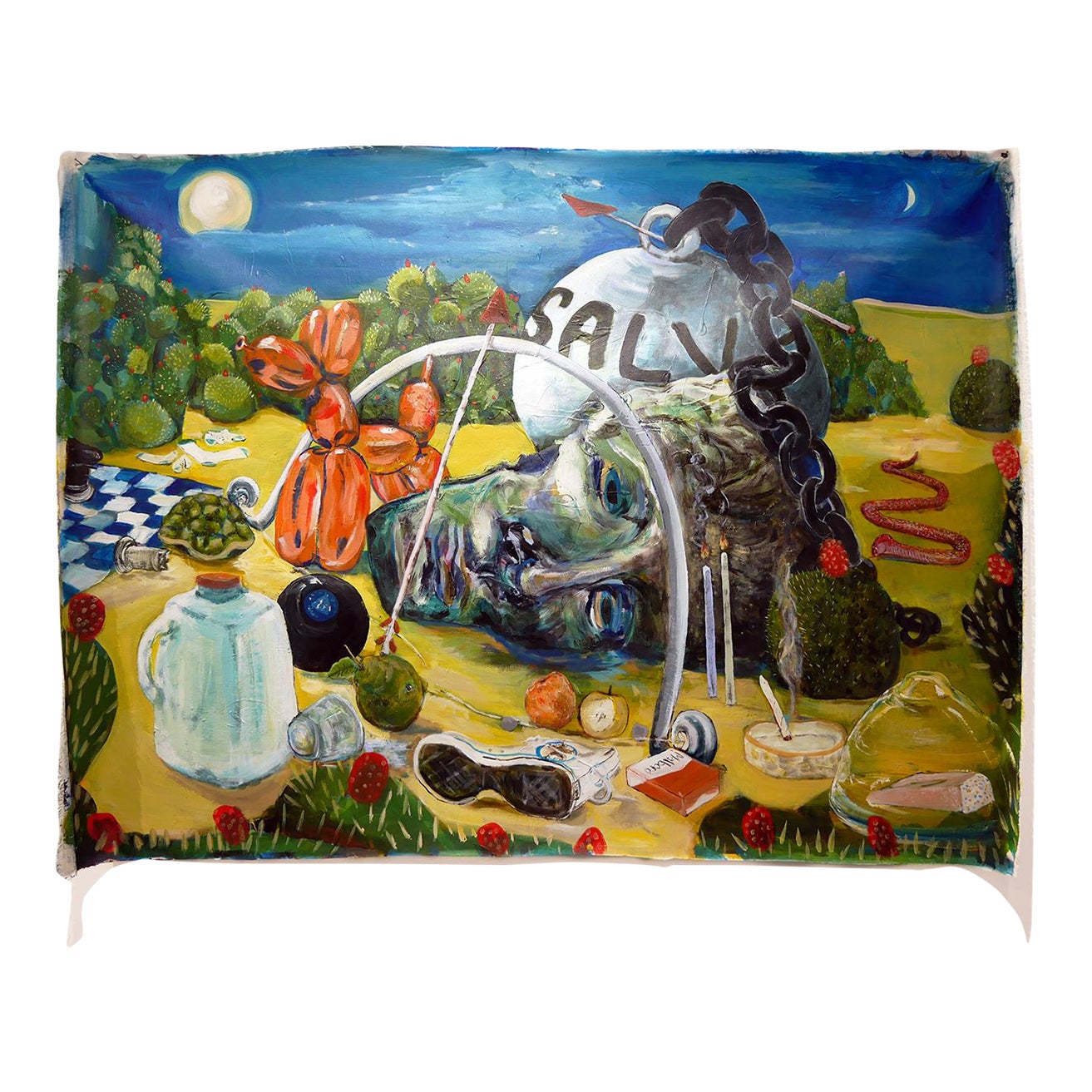 2022 "Conocimientos" Unframed Contemporary Surrealist Desert Landscape ...