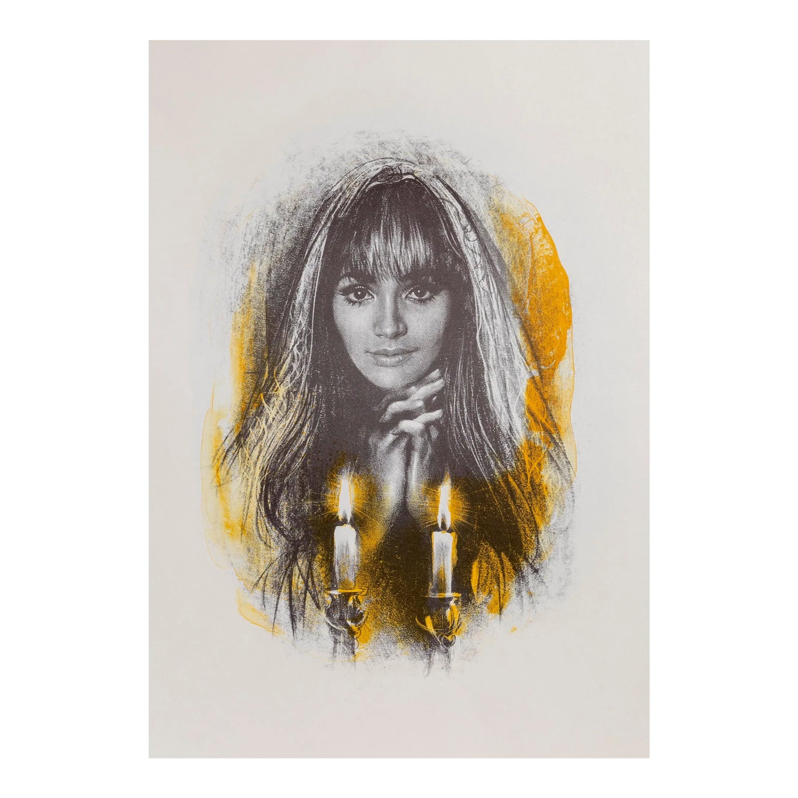 Shabbas Candles XV A, Sandu Liberman Lithograph, Unsigned | Chairish