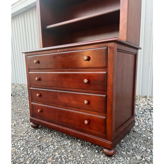 Ethan Allen British Classics Bookcase Filing Cabinet | Chairish