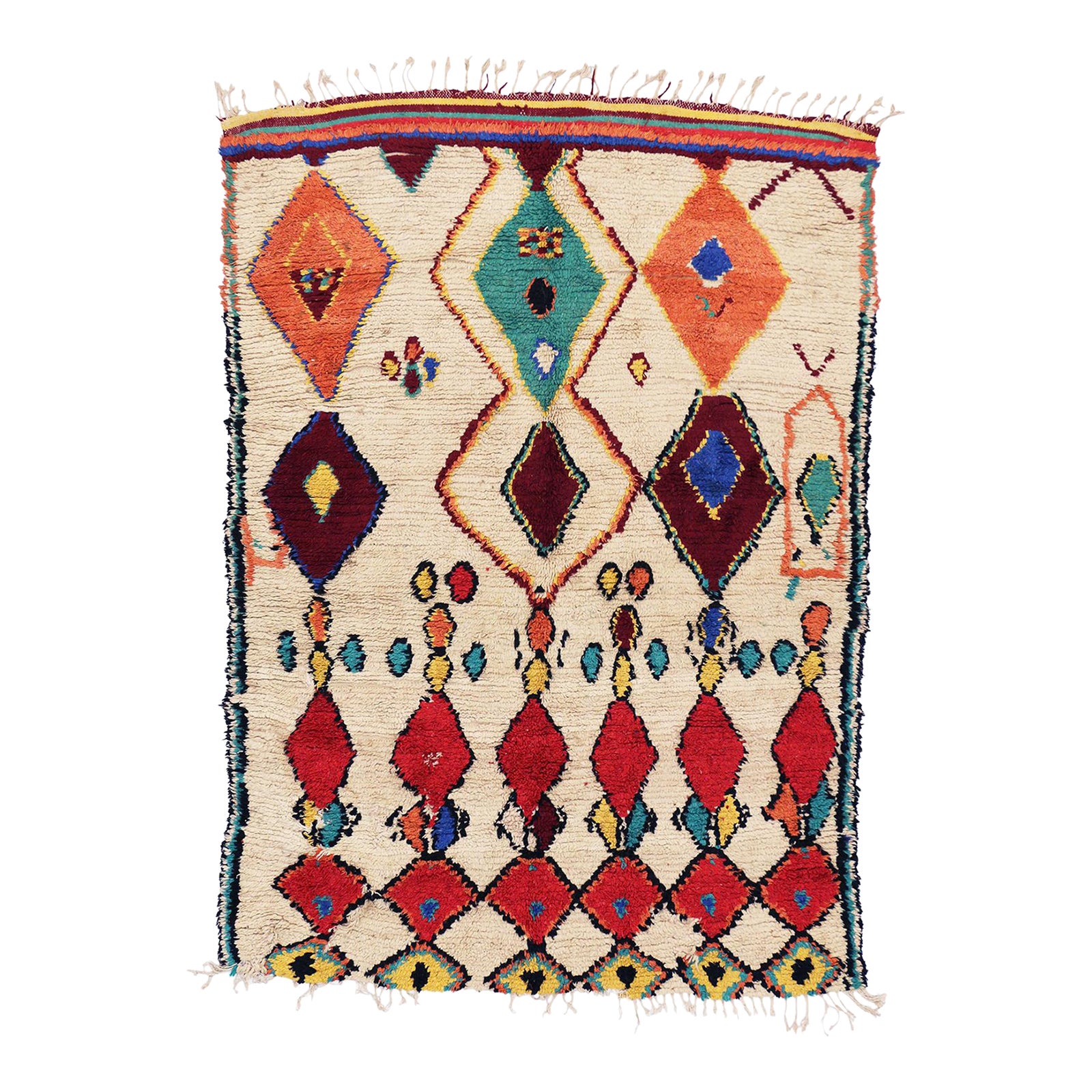 Vintage Berber Moroccan Azilal Rug - 05'00 X 06'09 | Chairish