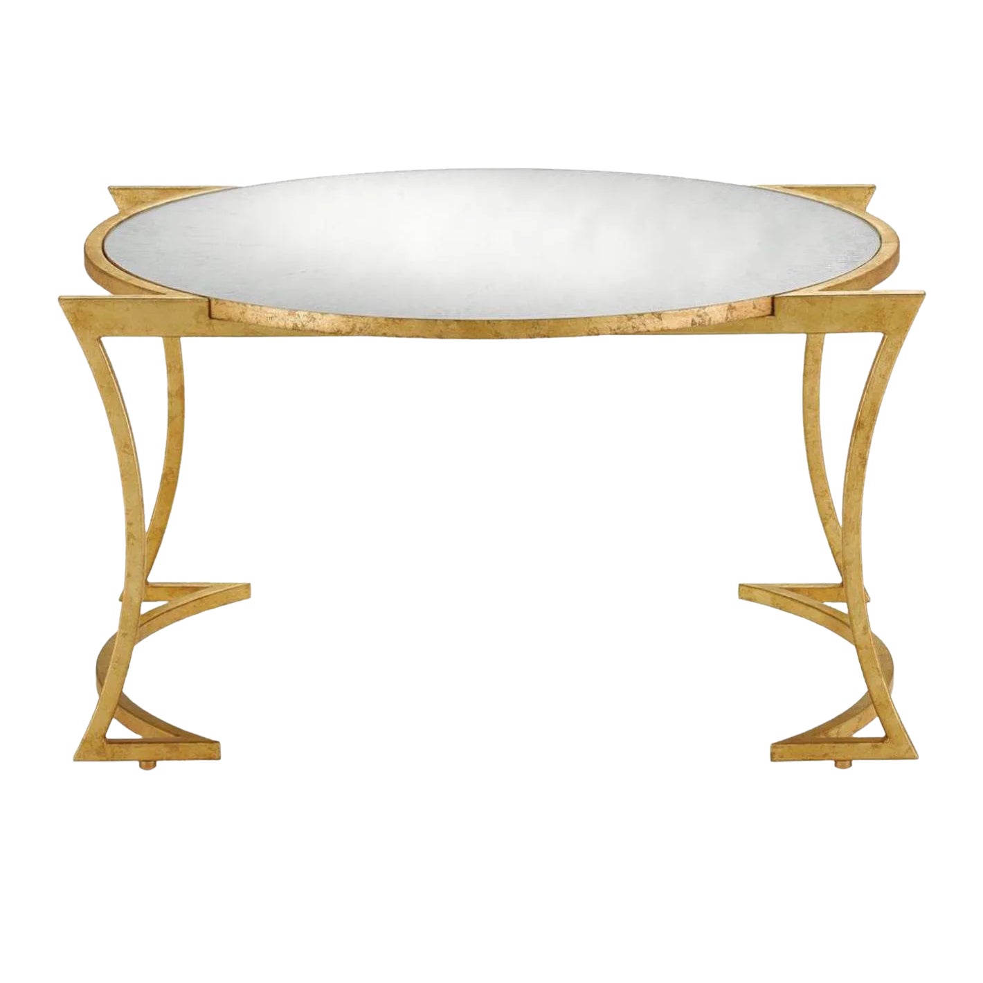 Contemporary Currey & Co. Lenox Cocktail Table | Chairish
