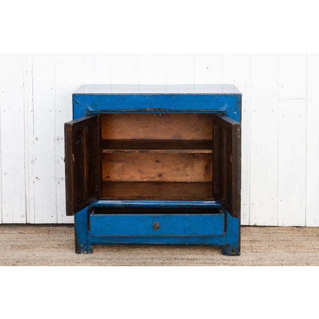 High Gloss Royal Blue Buffet Cabinet | Chairish