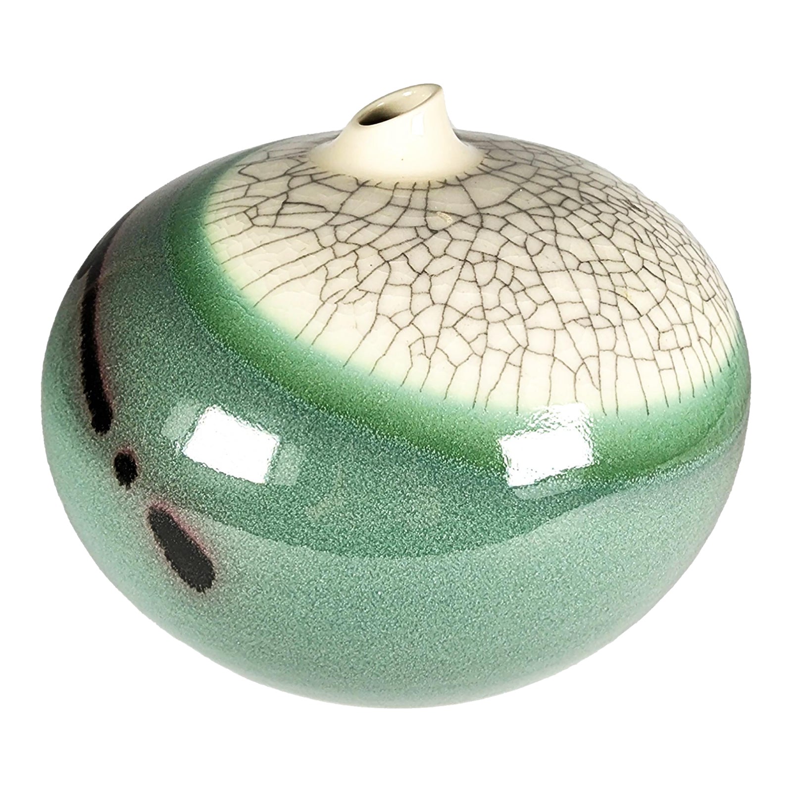 Deborah Shapiro Bulbous Porcelain Vase Celadon PNW Oregon Pottery ...