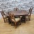 1980s Vintage American Hardwood Dining Table and Chairs - Set of 5 ...