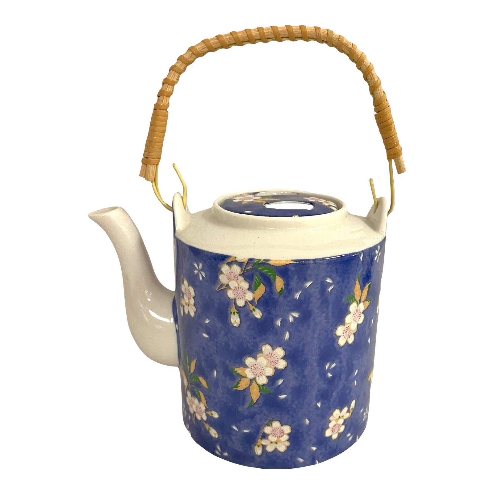 Vintage Porcelain Traditional Asian Style Teapot With Cherry Blossom ...