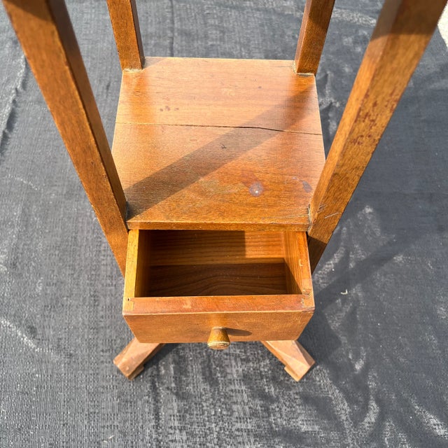 1940s Faux Marble Smoking Stand | Chairish