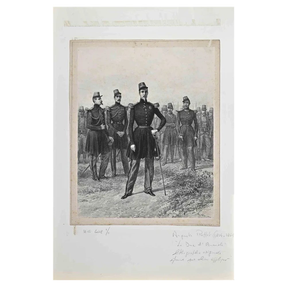Auguste Raffet, The Duke of Aumale, Lithograph, 1843 | Chairish