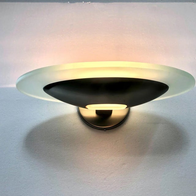 1970s Lightolier Glass Wall Sconce | Chairish