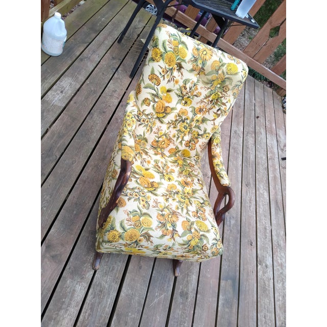 Vintage Gooseneck Platform Rocking Chair | Chairish