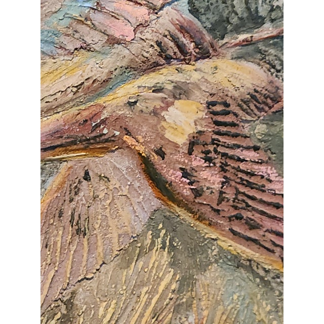 1920's Sam Stoltz Landscape Painting with Flamingos in Flight | Chairish