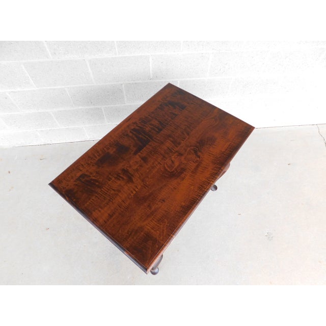 Bartley Collection Connecticut Style Tiger Maple Low Boy Table | Chairish