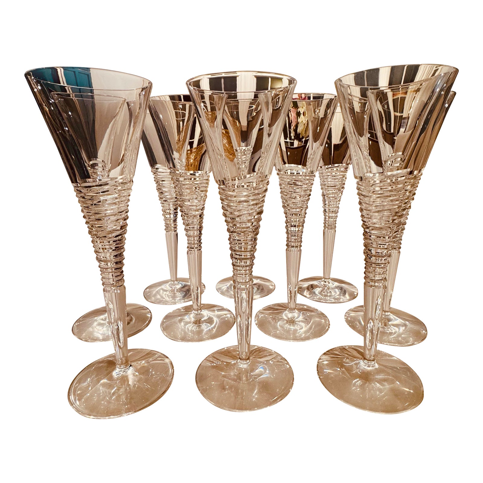 Waterford Crystal Jasper Conran Strata Champagne Flutes - 10 Pieces ...