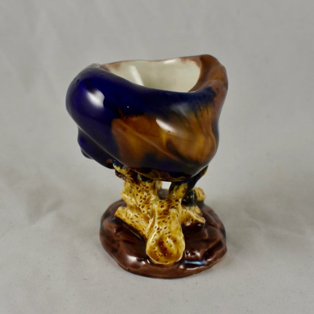 Early Wedgwood Palissy Majolica Snail Shell & Coral Salt Cellar, Dated ...