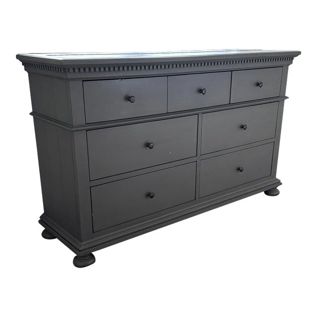 Gray Restoration Hardware St James Seven Drawer Dresser Chairish