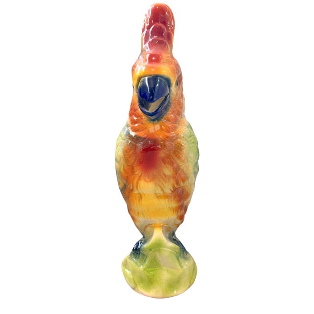 Early 20th Century French Majolica Cockatoo or Parrot Pitcher by St ...