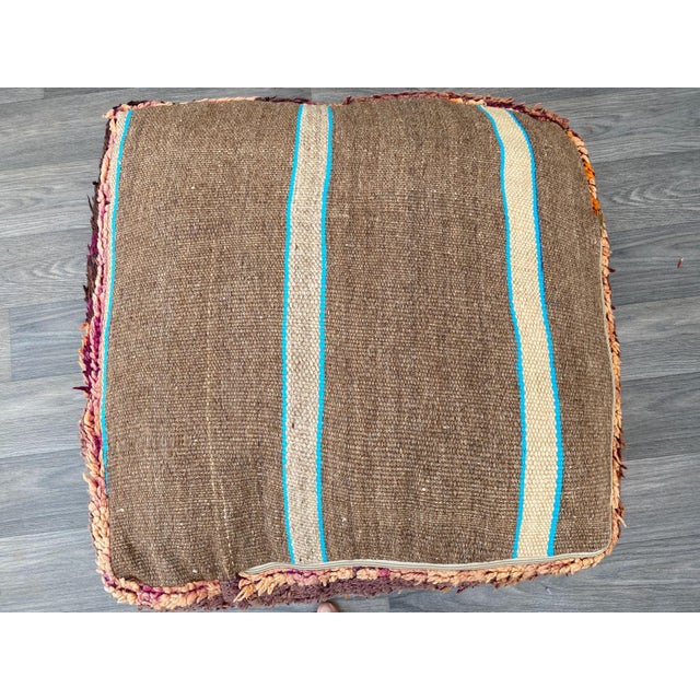 1980s Square Moroccan Pouf Cover | Chairish