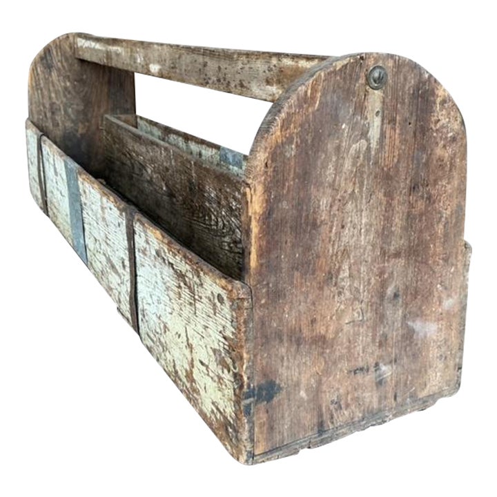 Vintage Boho Primitive Wooden Tool Box | Chairish