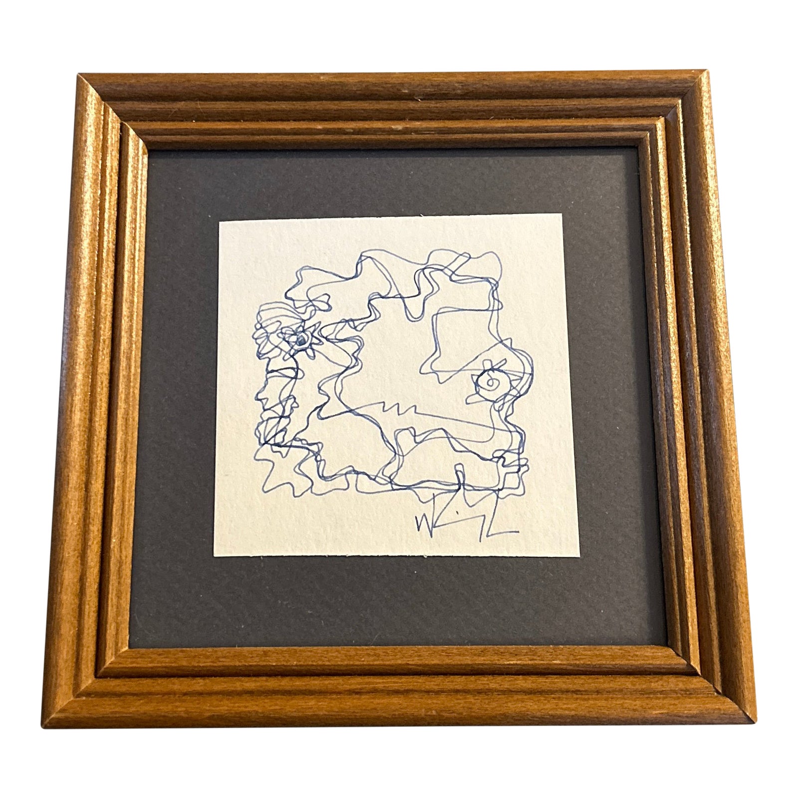 Contemporary Original Wayne Cunningham Abstract Pen and Ink Drawing ...