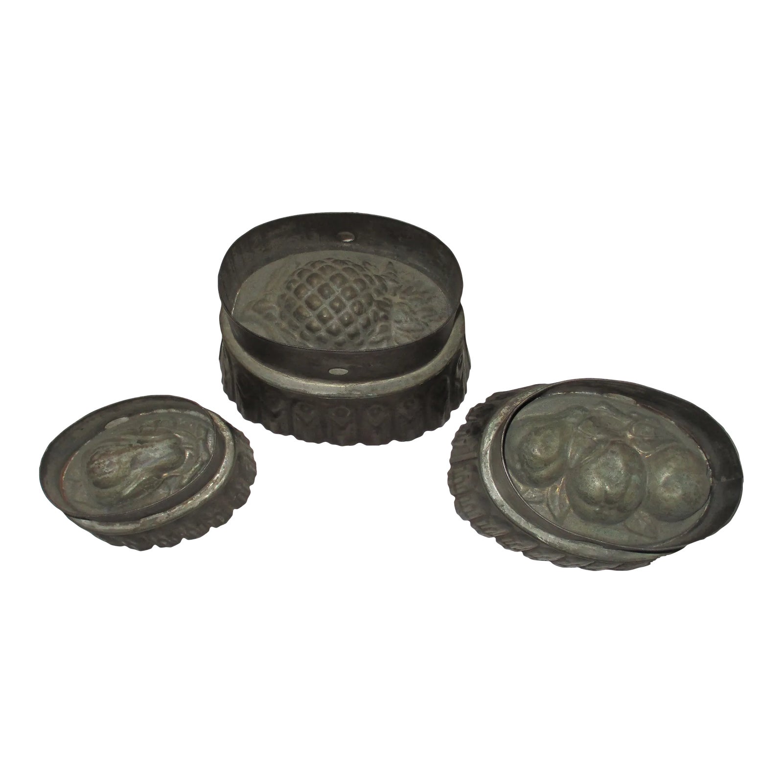 Antique Mid 19th Century Thistle, Fruit & Pear Tin Jelly Cake Food ...