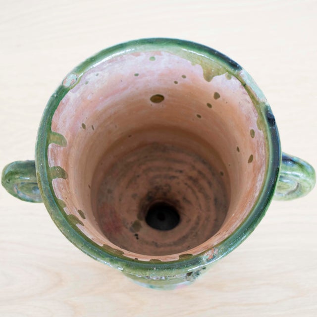 1950s Traditional Spanish Green Ceramic Pot | Chairish