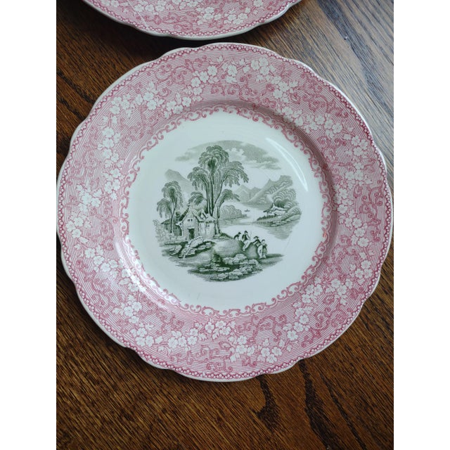 Early 20th Century Royal Cauldon Plates- Set of 4 | Chairish