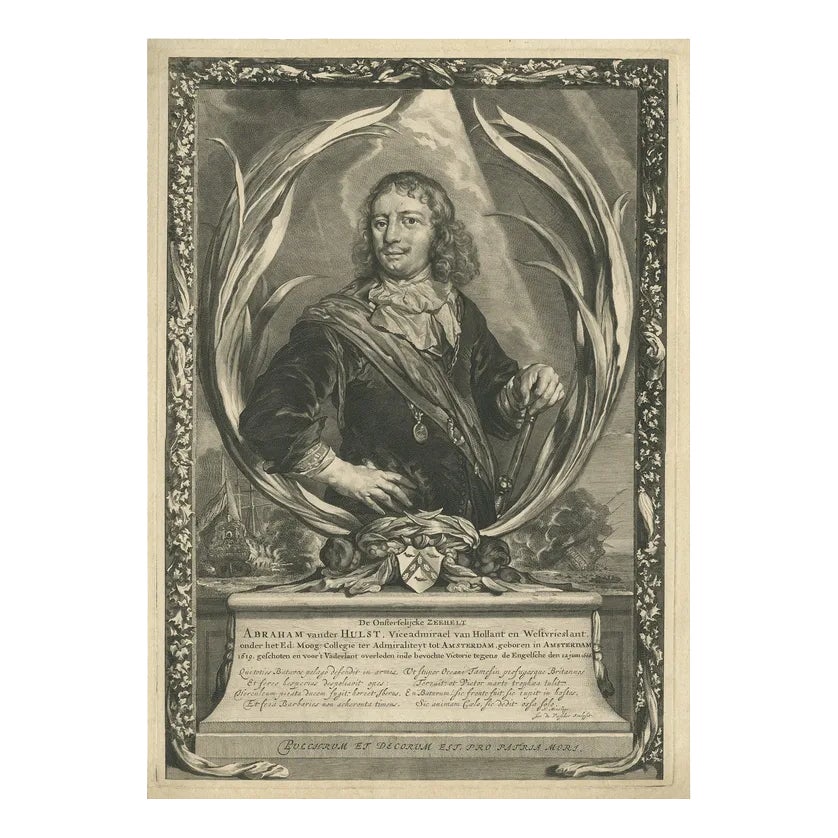 Jan de Visscher, Vice Admiral Abraham van der Hulst Dutch Naval Hero ...