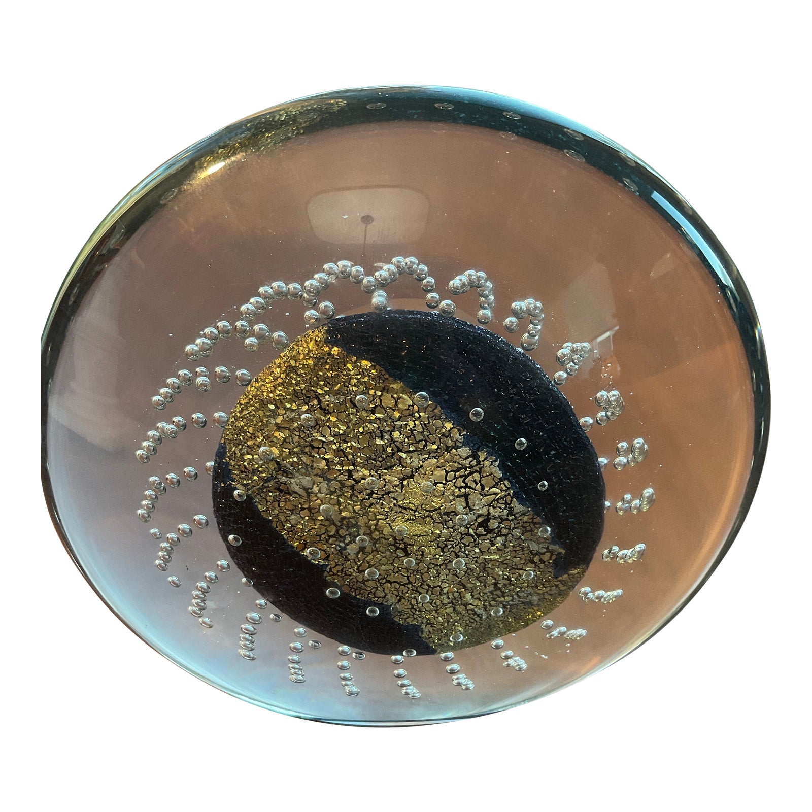 Extra Large Robert Eickholt Controlled Bubble Paperweight Signed and ...