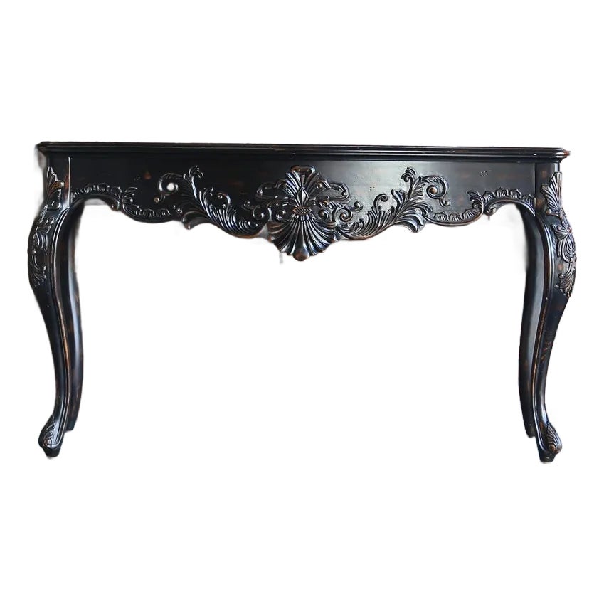 Ethan Allen Carved Console Table | Chairish
