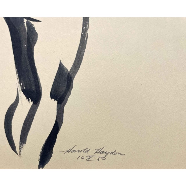 Black & White Figure Study of a Standing Nude by Artist Harold Haydon ...
