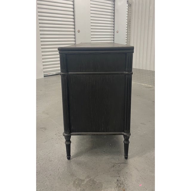 Pottery Barn 6-Drawer Dresser - Distressed Black Oak | Chairish
